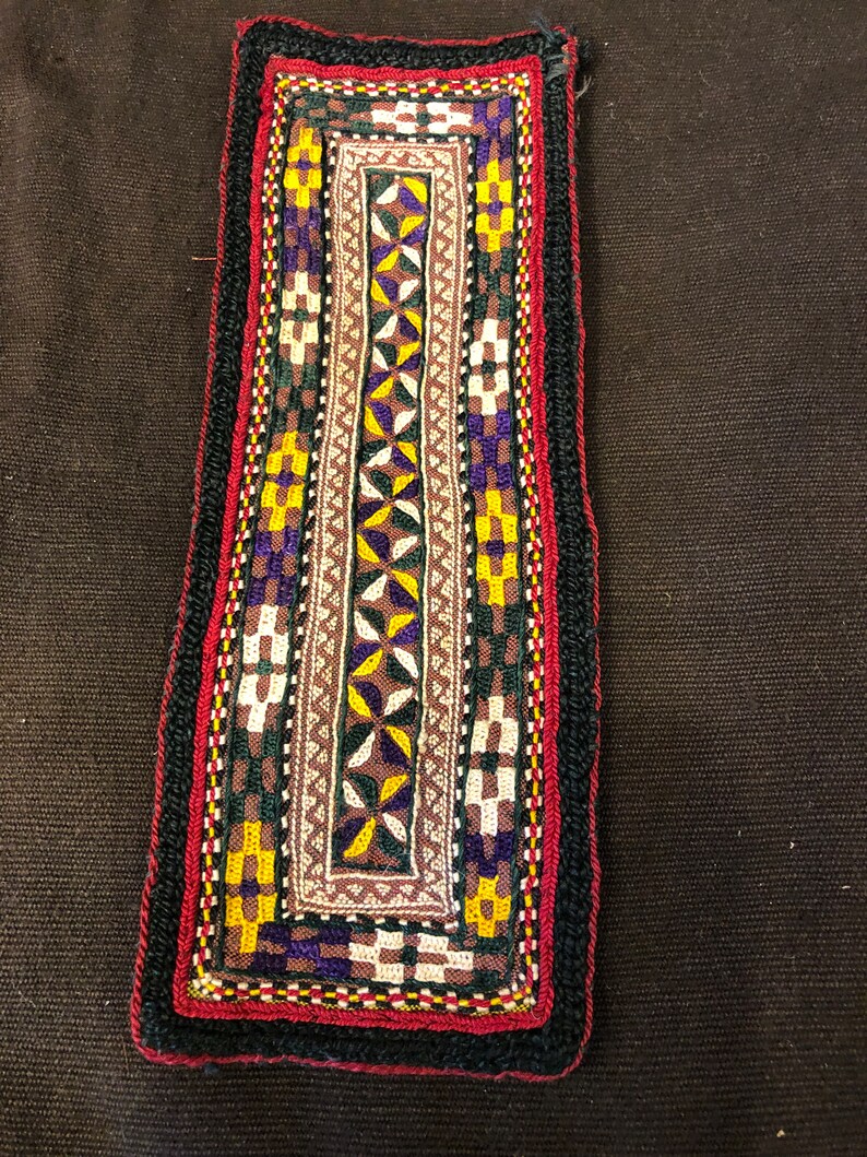 Ethnic Turkmen Talismanic Amulet Wall Hanging Decor , Silk Embroideri ...