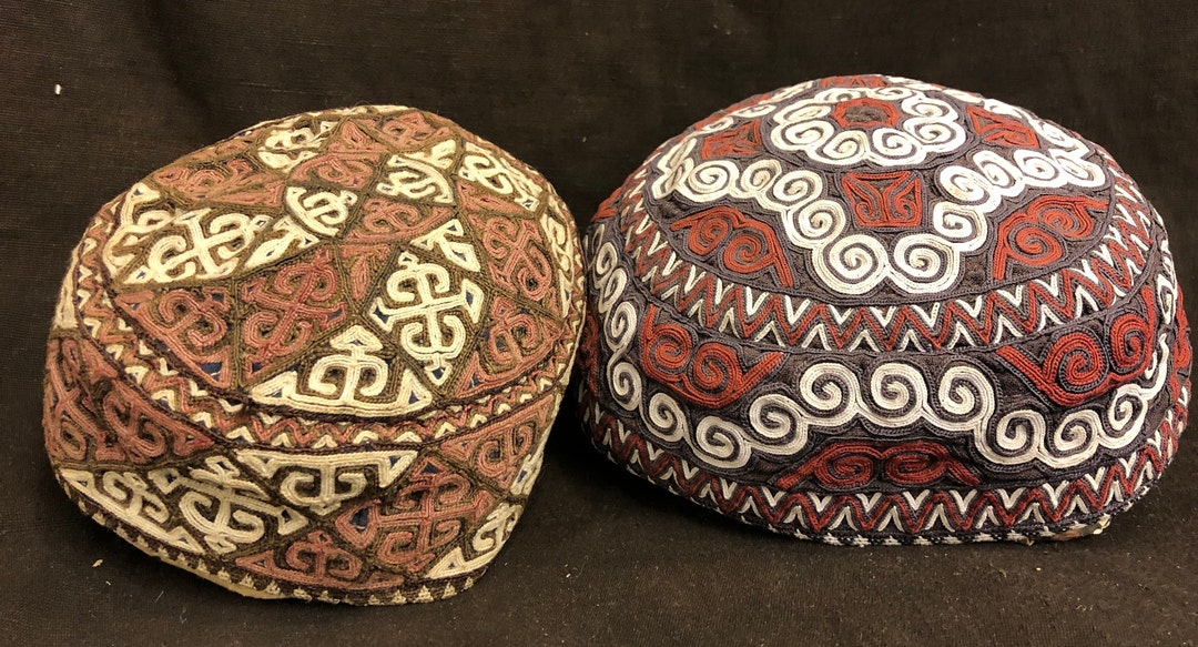 Antique Turkmen Chodor Child Cap With Silk Embroidery Hat 2 Pieces Set ...
