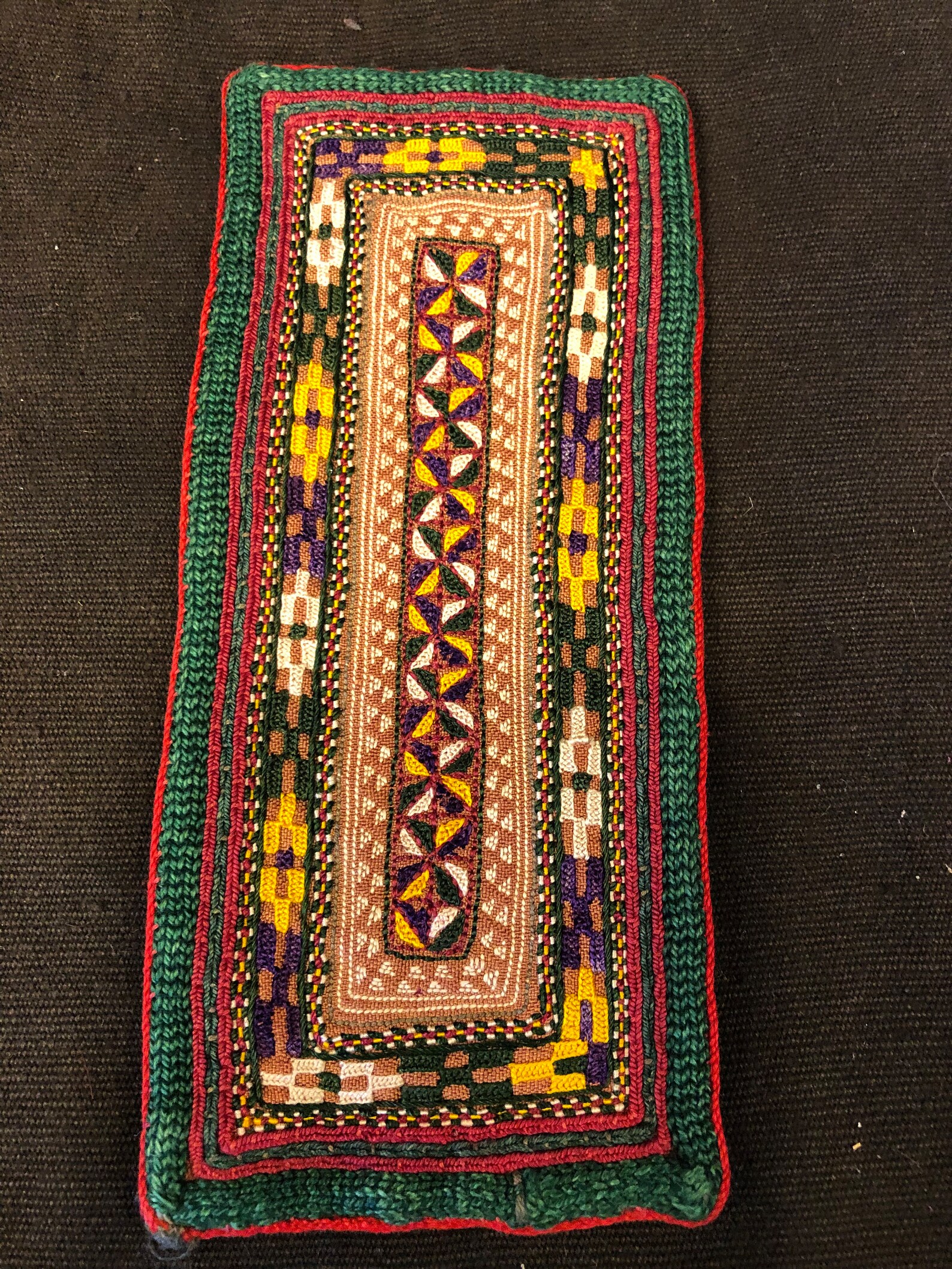 Ethnic Turkmen Talismanic Amulet Wall Hanging Decor , Silk Embroideri ...
