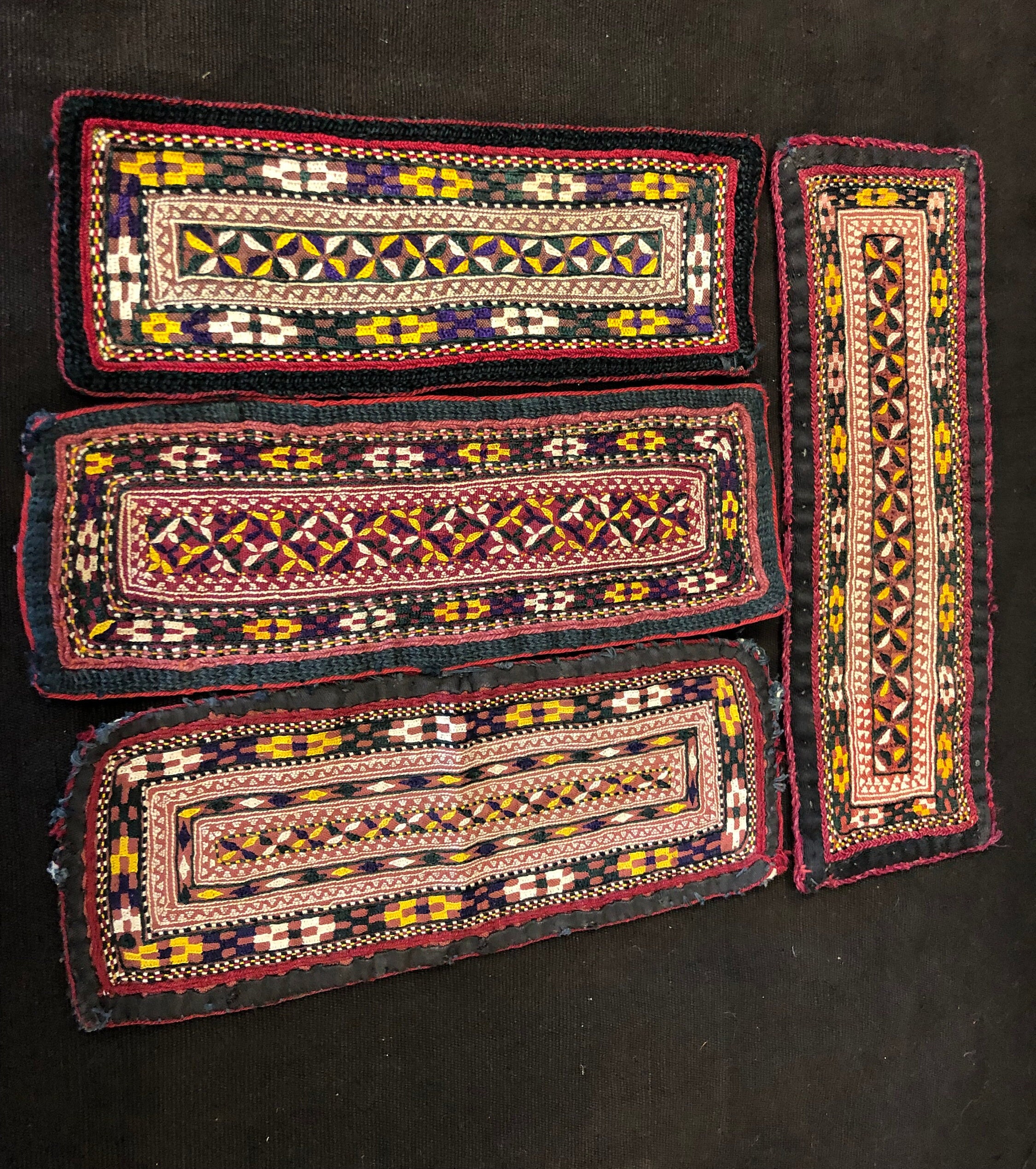 Ethnic Turkmen Talismanic Amulet Wall Hanging Decor , Silk Embroideri ...