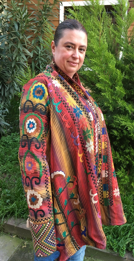 Vintage UZBEK Chirpi Traditional Clothing Handmade Co… - Gem