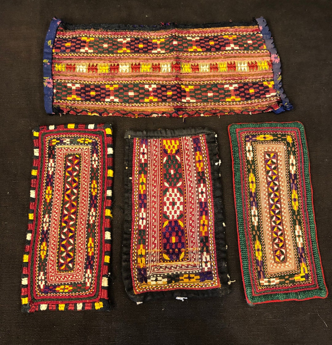 Ethnic Turkmen Talismanic Amulet Wall Hanging Decor , Silk Embroideri ...
