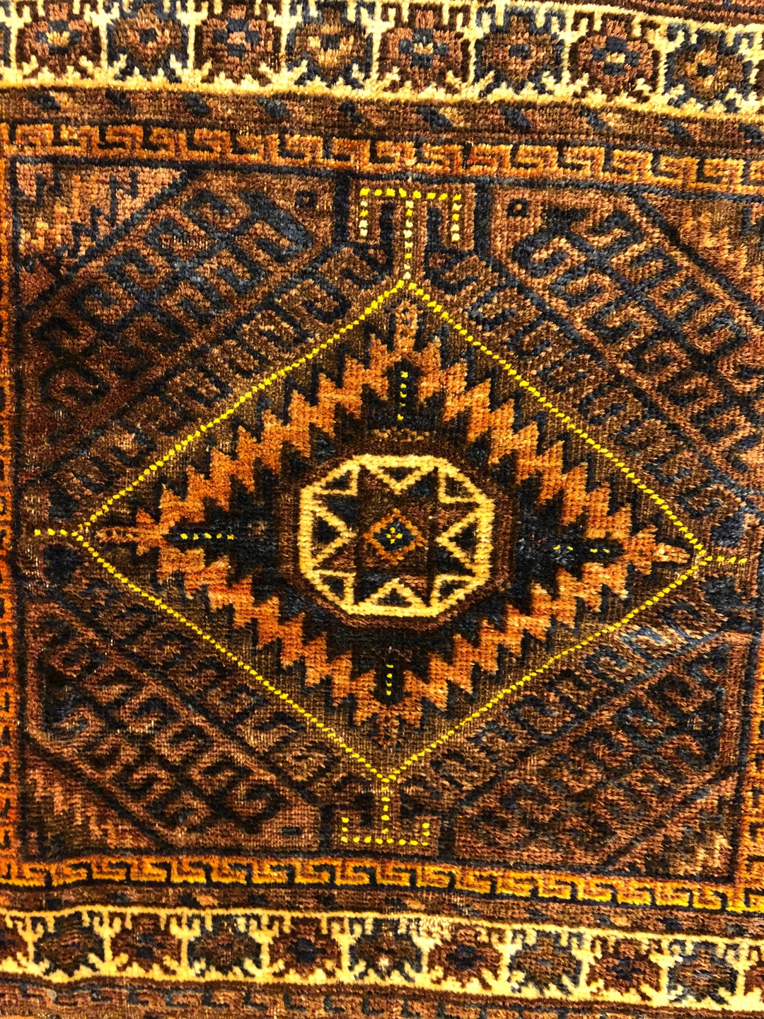 Antique Avshar Bag Face Pure Wool Natural Color 73x67 Cm 29' X 26' Free ...