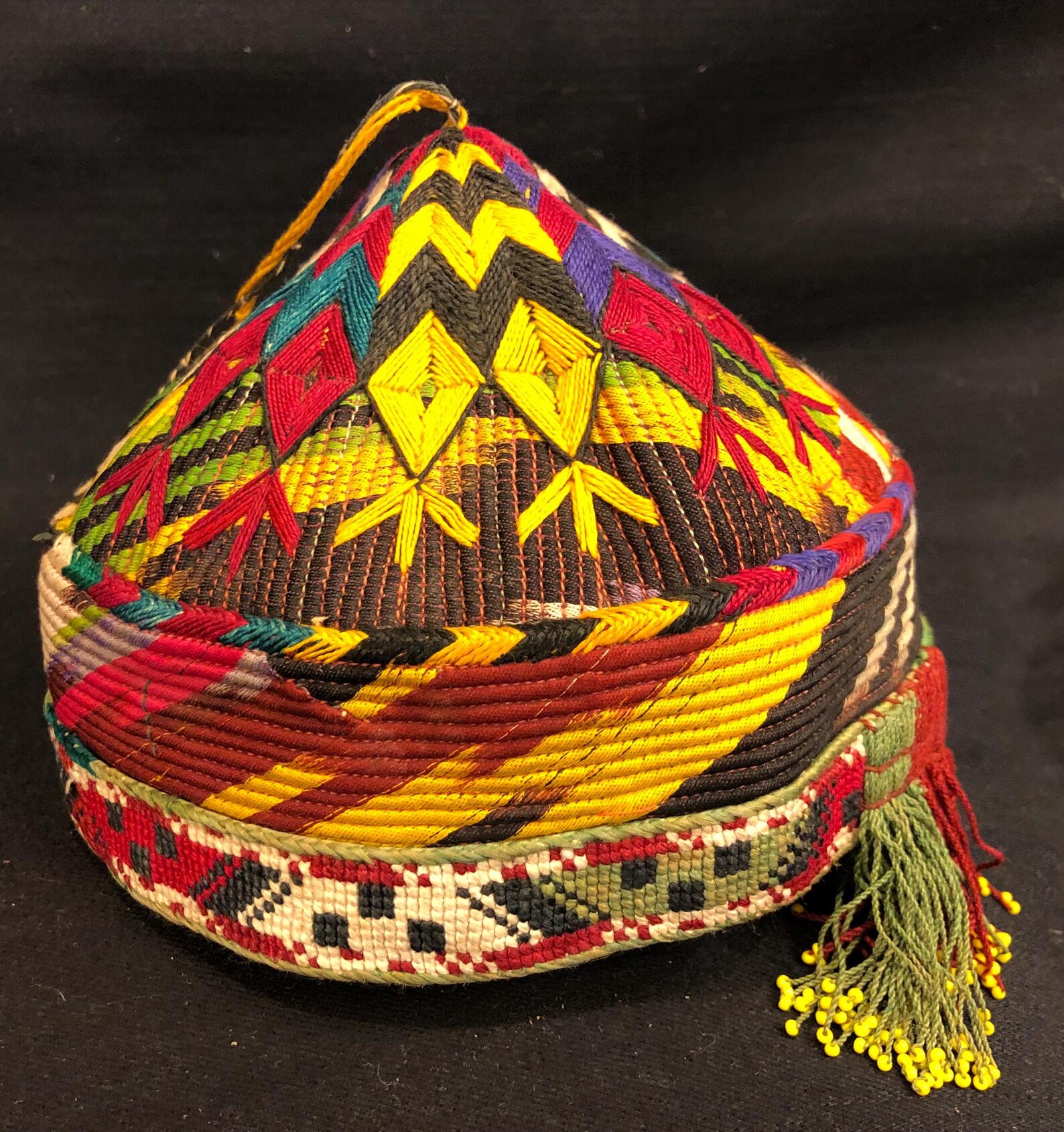 Traditional Antique Handmade Uzbekistan Silk Embroideri Ethnic Hat ...