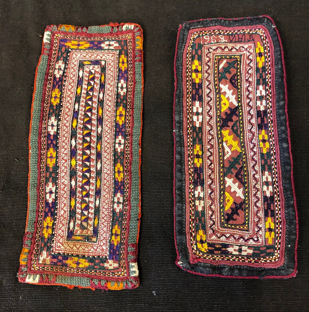 Ethnic Turkmen Talismanic Amulet Wall Hanging Decor , Silk Embroideri ...
