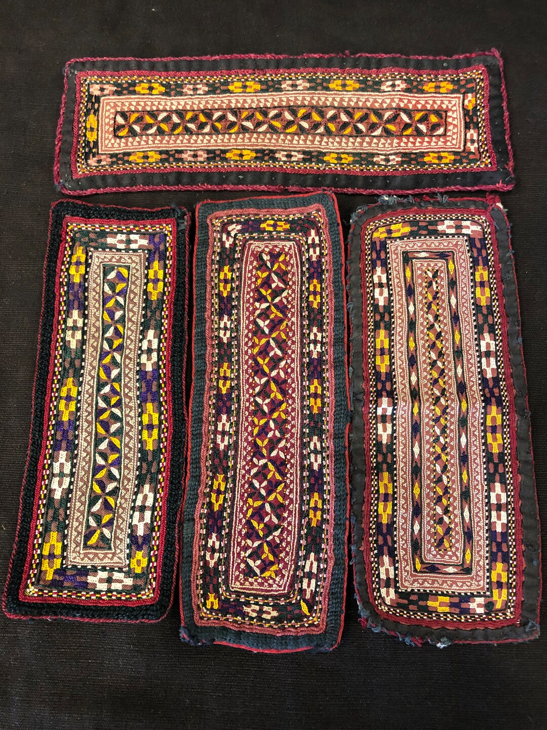 Ethnic Turkmen Talismanic Amulet Wall Hanging Decor , Silk Embroideri ...