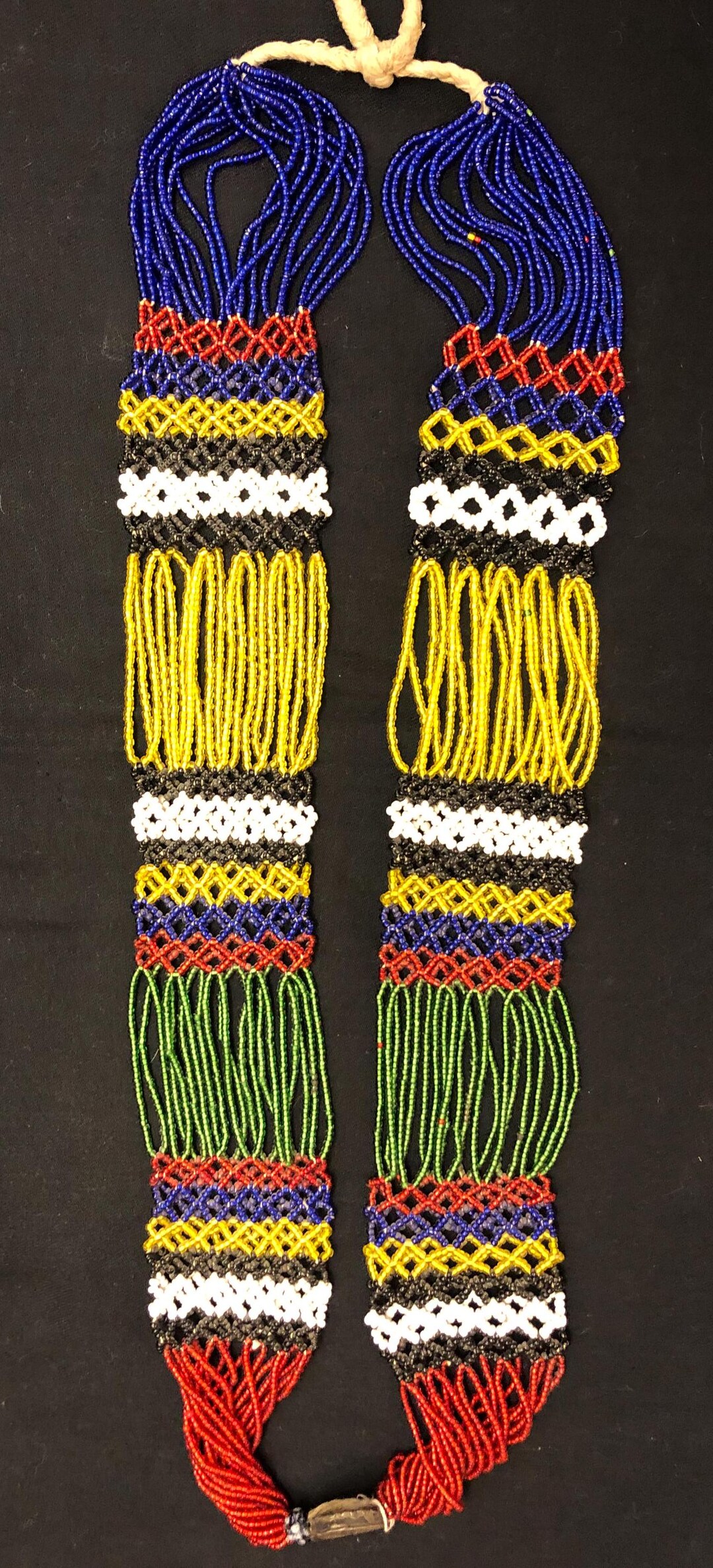 Antique Traditional Beaded Necklace From Kalash Valley Pakistan 60 X 15 ...