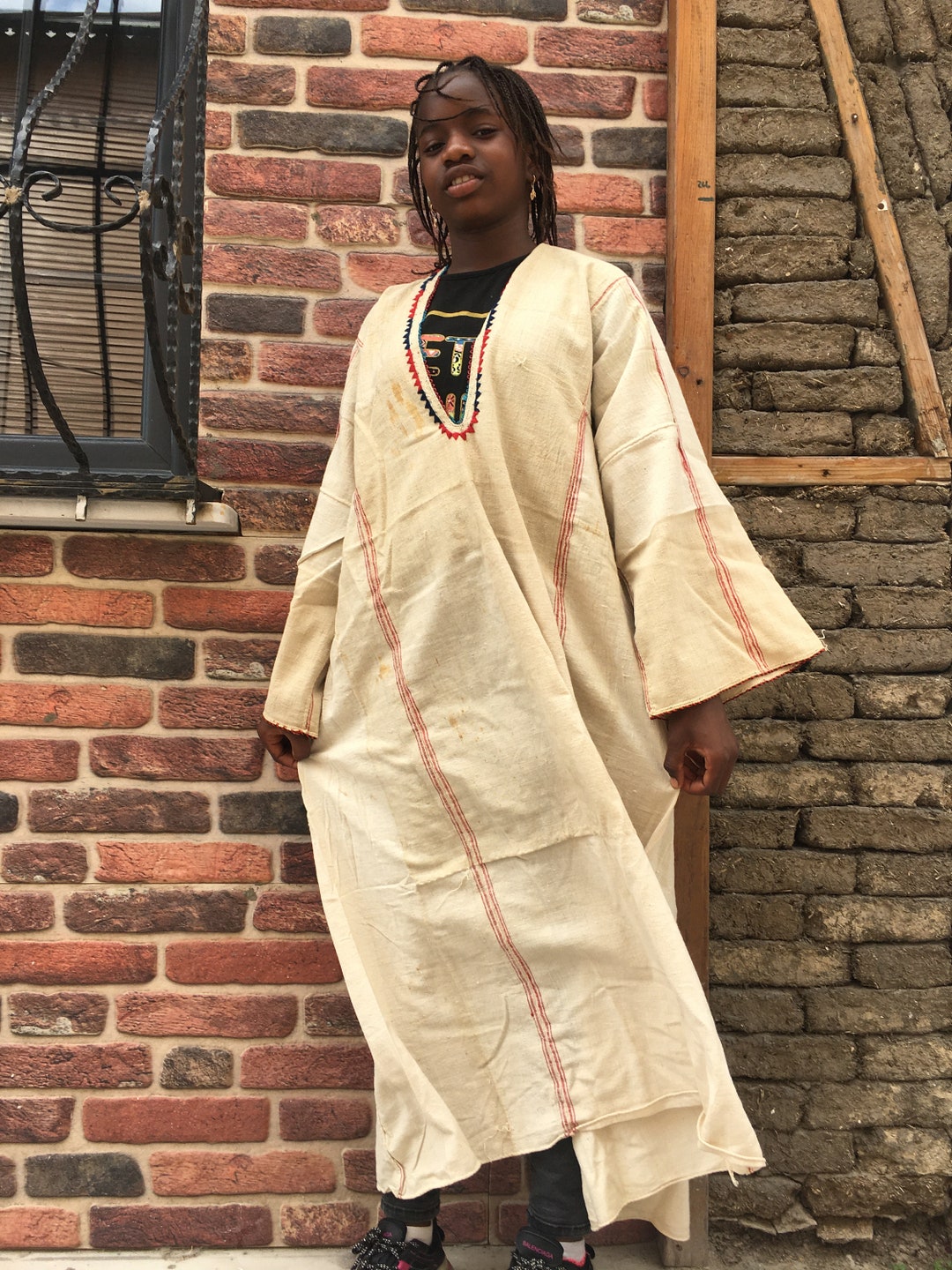 Anatolian Traditional Cotton Hand Loomed and Wool Embroidered & Dress ...