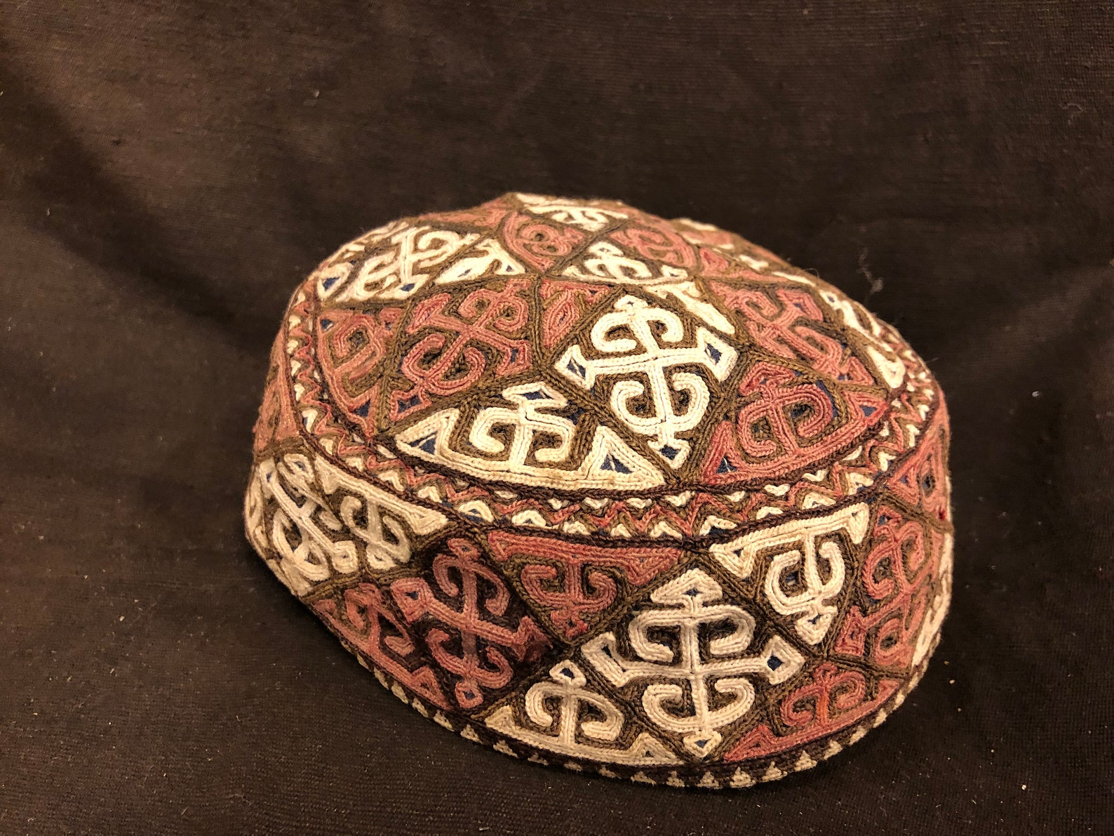 Antique Turkmen Chodor Child Cap With Silk Embroidery Hat 2 Pieces Set ...