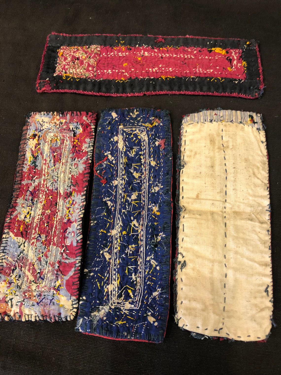 Ethnic Turkmen Talismanic Amulet Wall Hanging Decor , Silk Embroideri ...