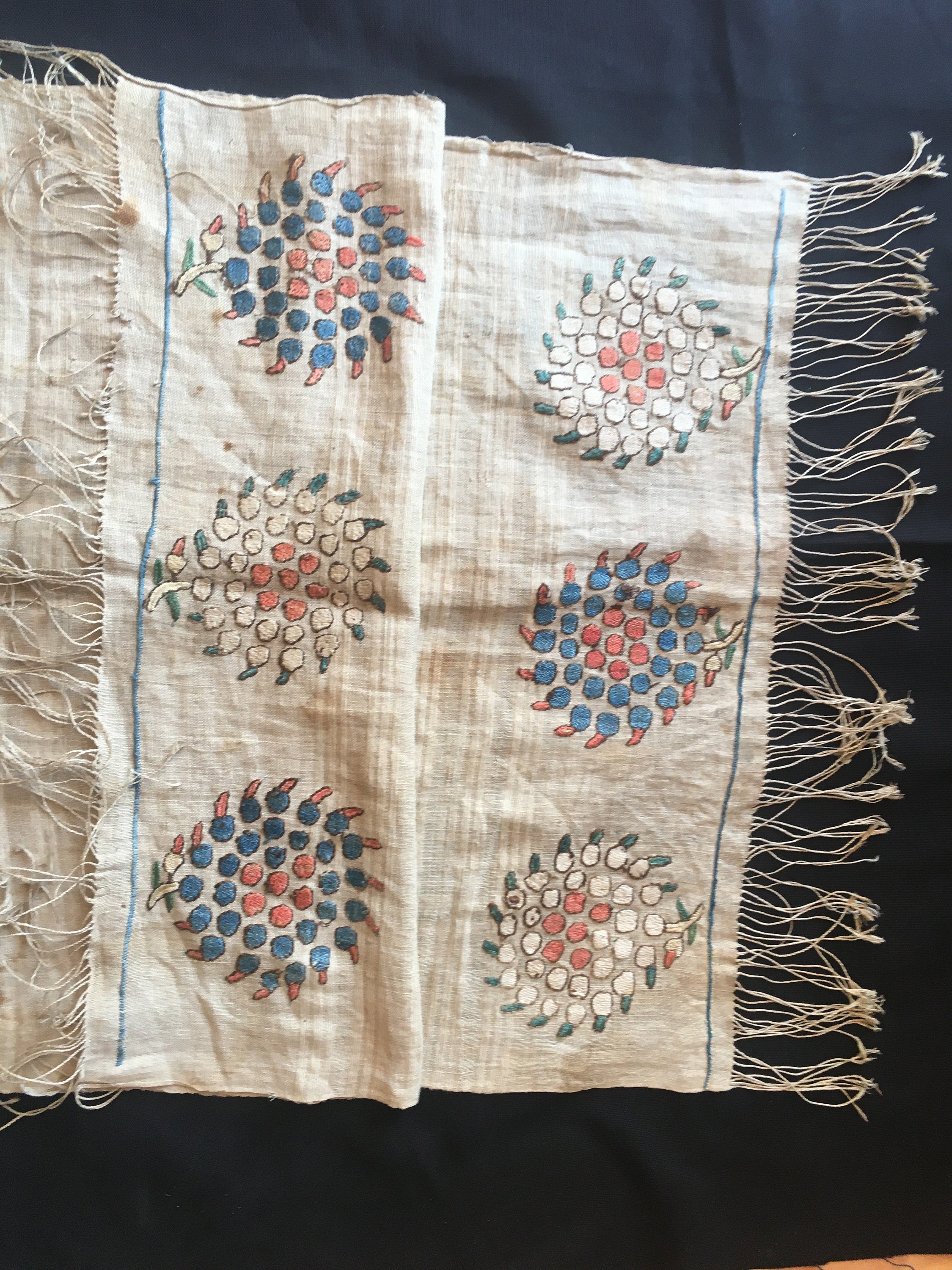 Antique Ottoman Embroidered Linen Towel Silk Tinsel Floral - Etsy