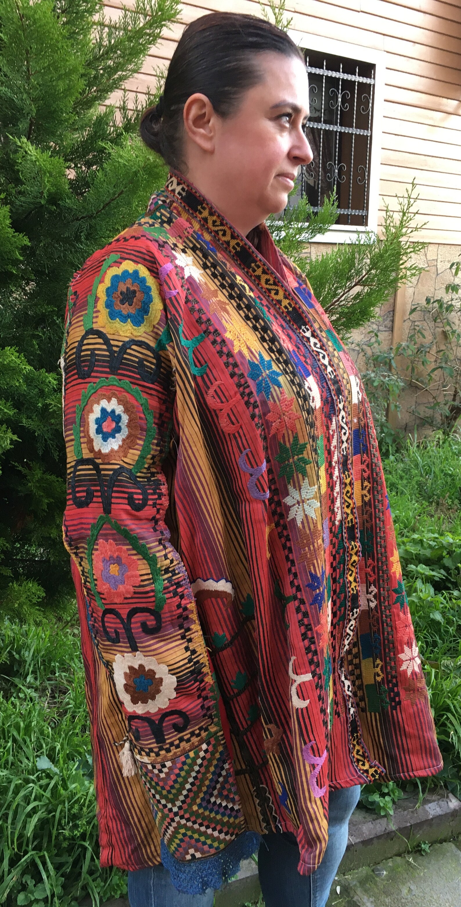 Vintage UZBEK Traditional Clothing Handmade Costum Chirpi 175 - Etsy