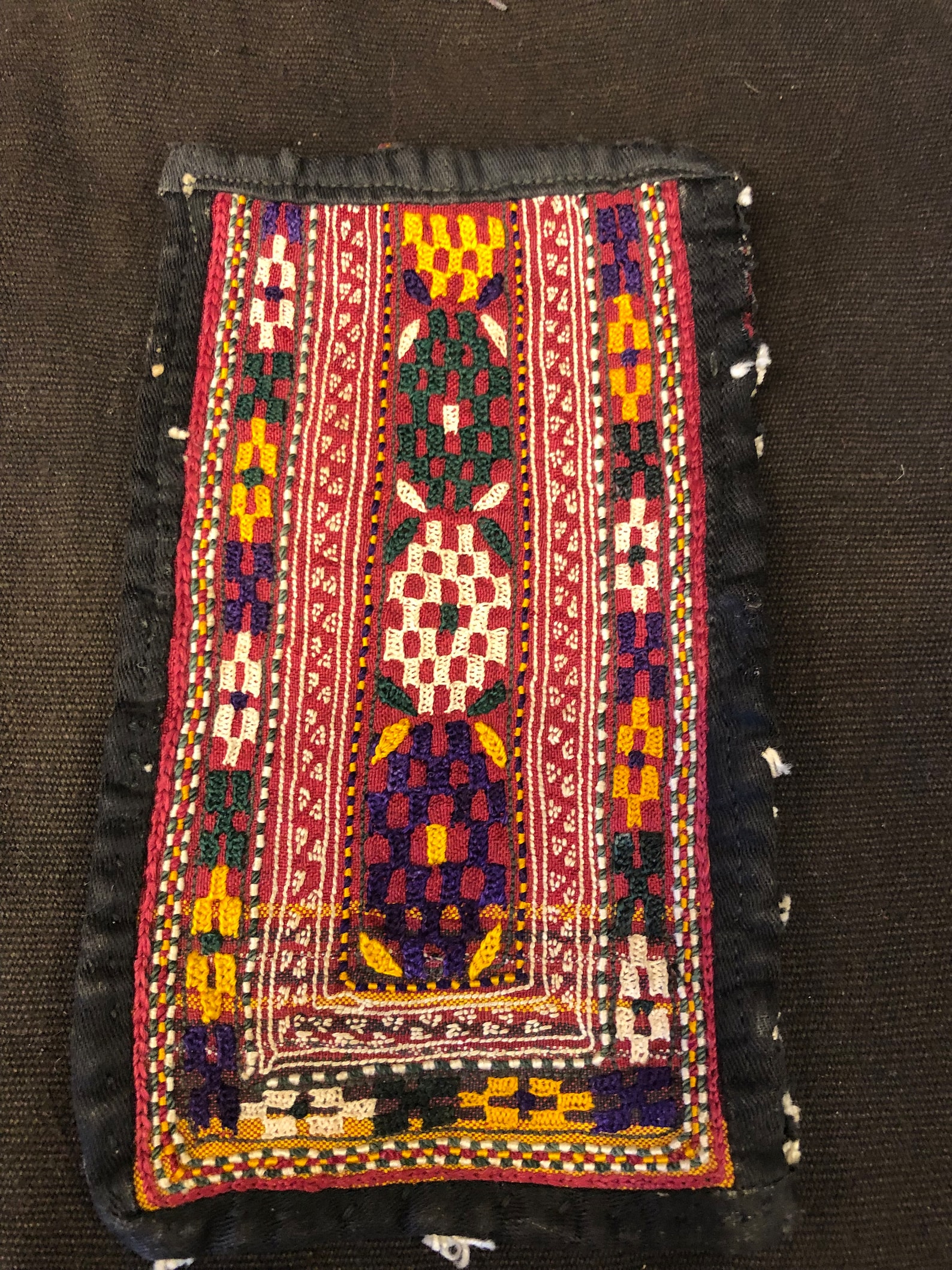 Ethnic Turkmen Talismanic Amulet Wall Hanging Decor , Silk Embroideri ...