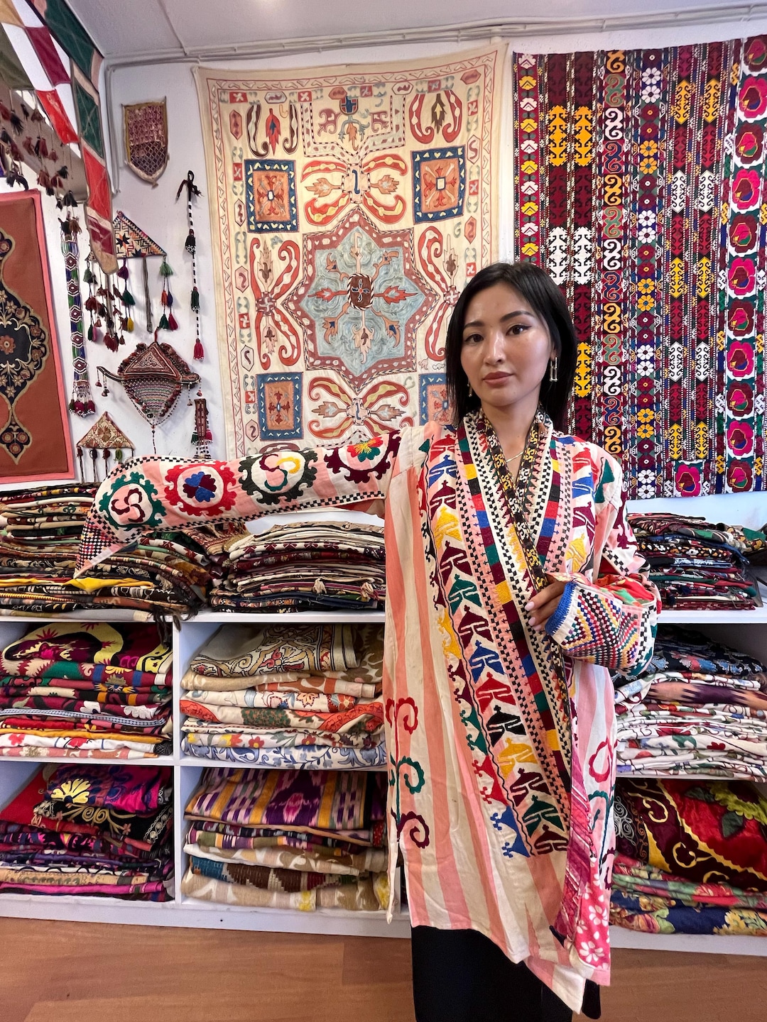 Vintage Ubek Traditional Clothing Handmade Costum. 195x102 Cm 77' X 40 ...