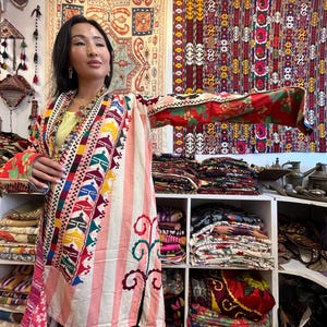 Vintage Ubek Traditional Clothing Handmade Costum. 195x102 Cm 77' X 40 ...