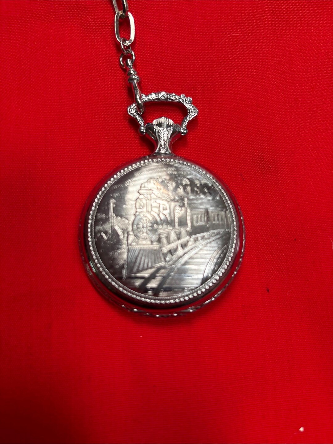 Vintage Engraved Timex Locomotive Railroad Train Pocket Watch - Etsy