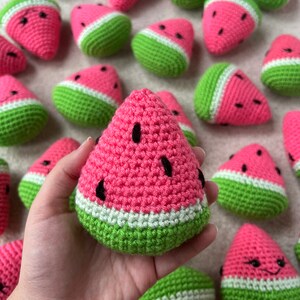 Watermelon Slice Crochet Amigurumi Plush - Etsy