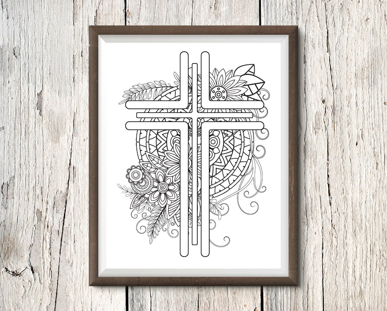 Christian Adult Coloring Pages - Crosses, Bible Affirmations ...