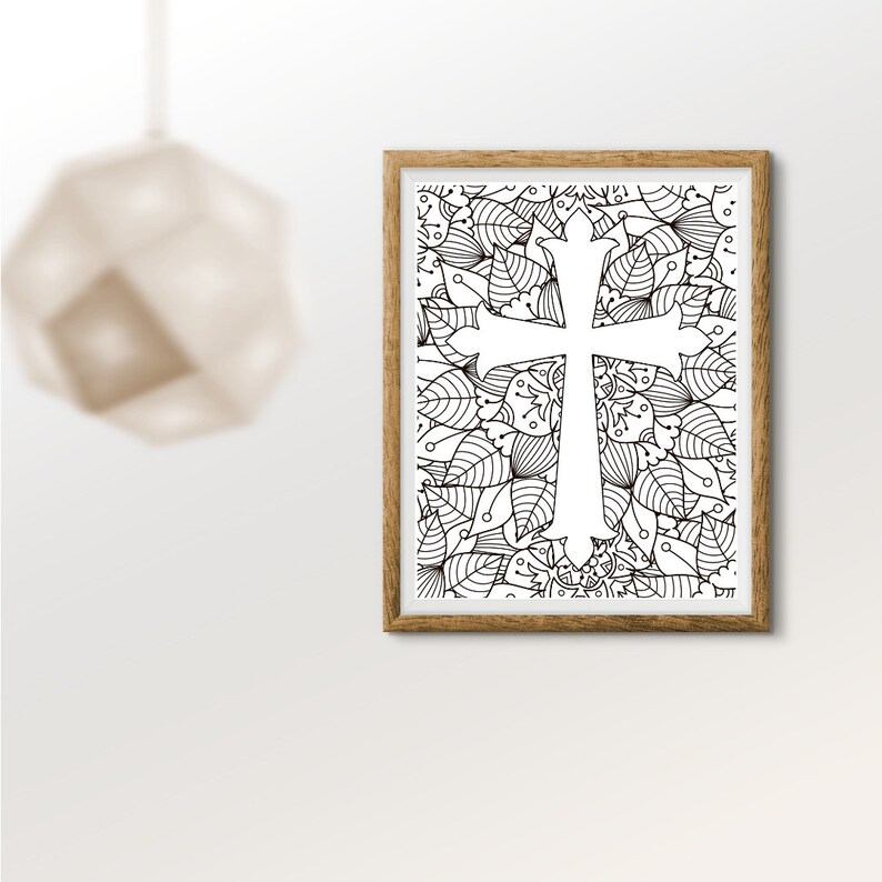 Christian Adult Coloring Pages - Crosses, Bible Affirmations ...