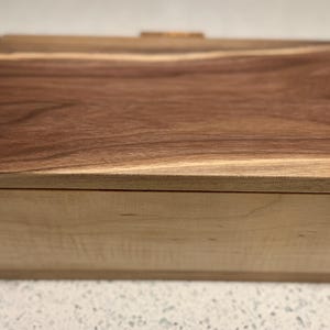 Handcrafted Wooden Keepsake Box With Black Walnut and Curly Maple - Etsy