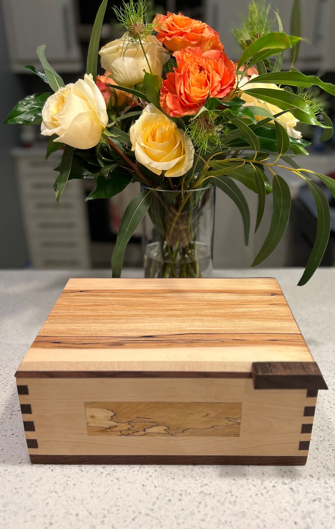 Stunning Large Handmade Keepsake Box With Spalted Maple and - Etsy