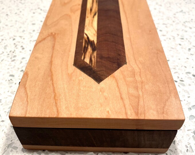 Gorgeous, Handmade Pencil Box/jewelry Box With Spalted Maple Snd Walnut ...