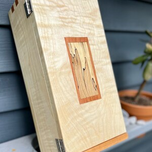 Beautiful Handmade Wooden Keepsake Box With Curly Maple and Cherry Wood ...