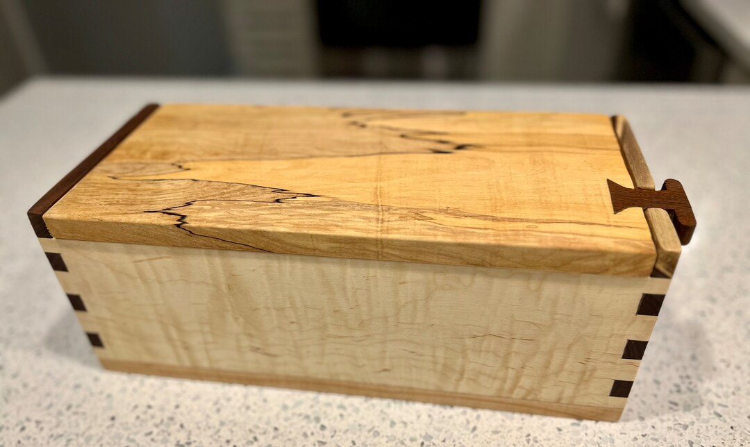 Gorgeous Handmade Keepsake Box With Black Line Spalted Maple and ...