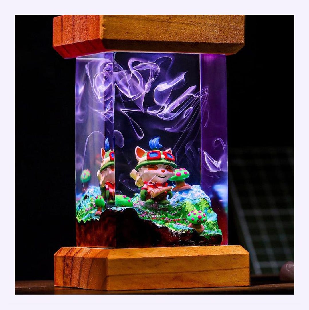 T.EEM.O From Lea.gue of Legen.ds Night Lamp Anime Epoxy Lamp Handmade ...