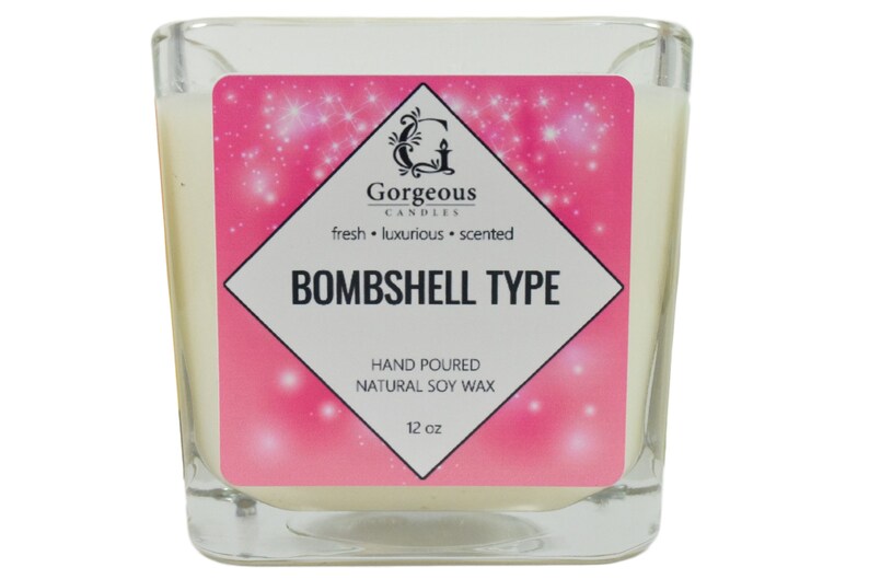 Bombshell Type Soy Candle 12 oz Soy Candles, Natural Scented Candles ...