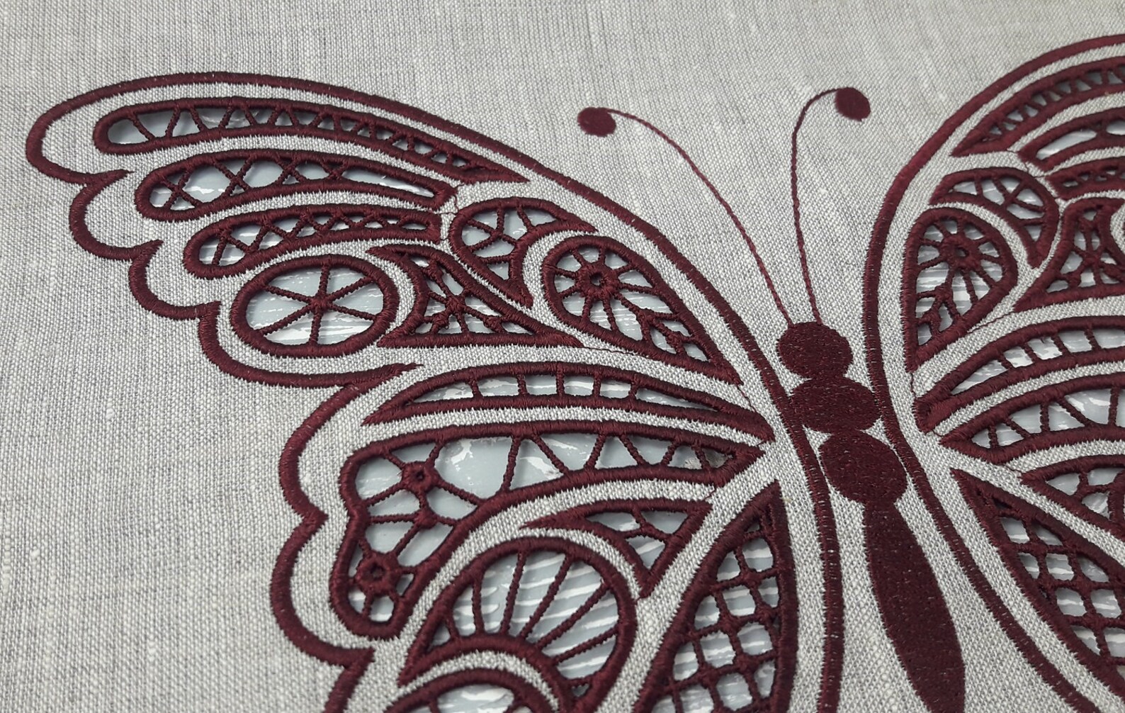 Big Butterfly Cutwork Richelieu Machine Embroidery Design | Etsy