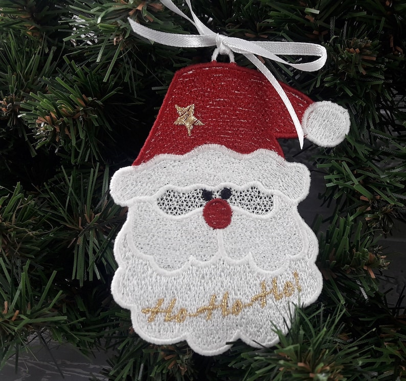 FSL Santa Ornament Free Standing Lace Instant Download - Etsy
