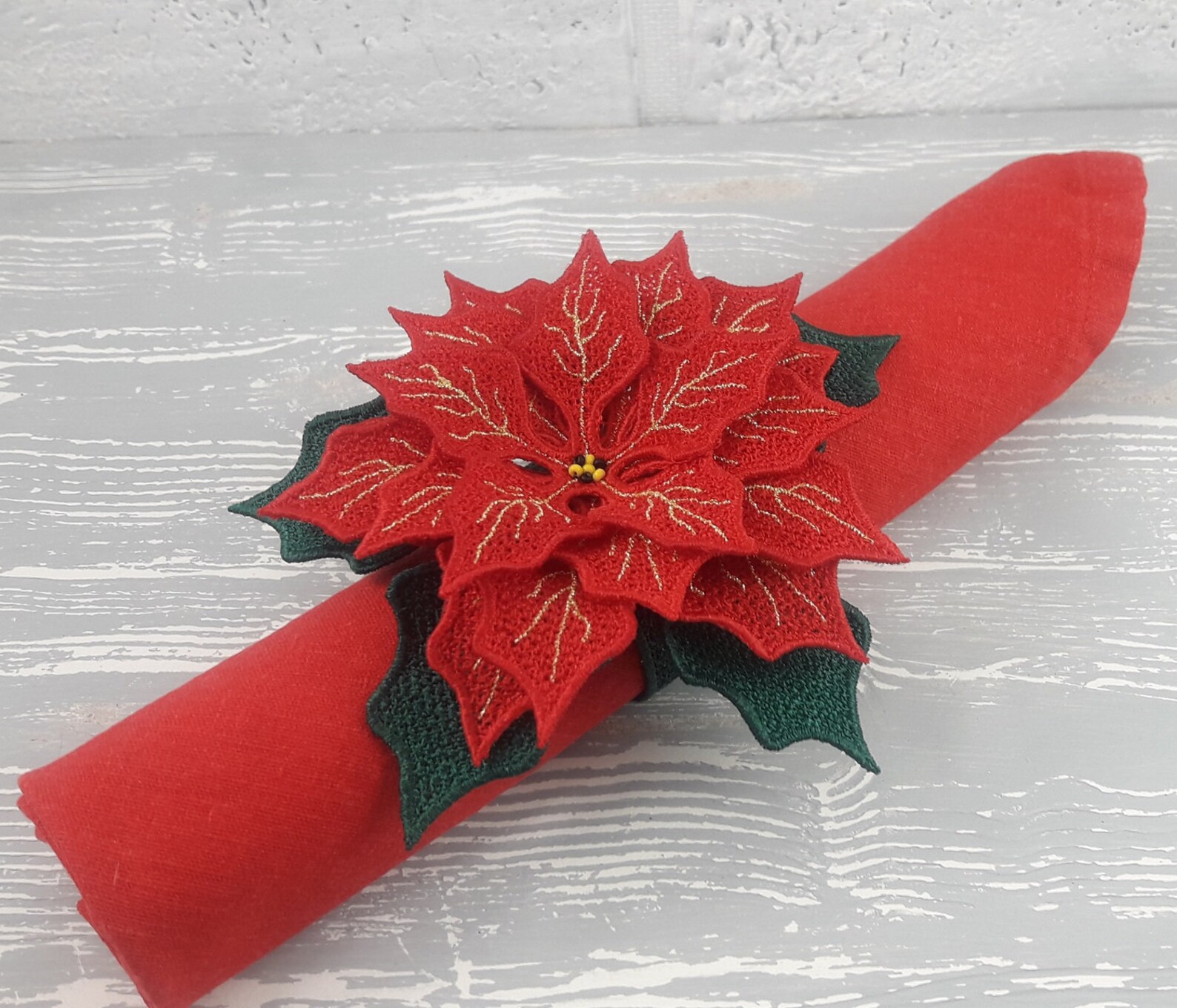 FSL 3D Poinsettia - Free Standing Lace Instant Download Machine ...