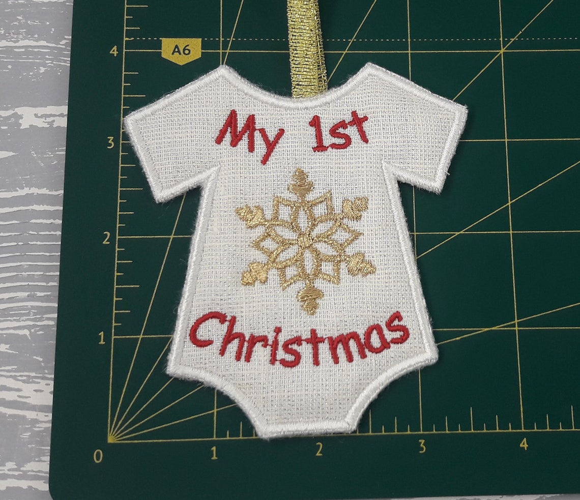 My 1st Christmas Machine Embroidery Design 4 Designs ( 2 Free Standing ...