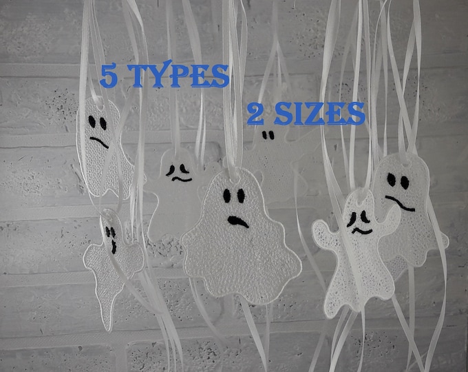 FSL Halloween Ghost Figurines for Garland Machine Embroidery Designs 5 ...