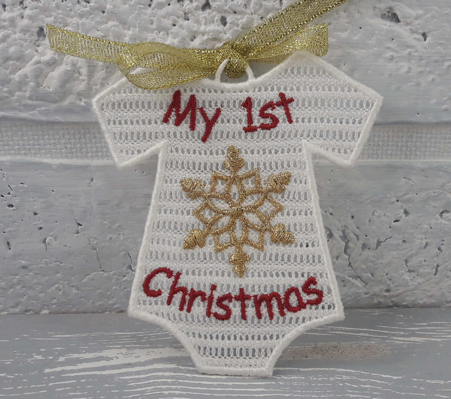 My 1st Christmas Machine Embroidery Design 4 Designs ( 2 Free Standing ...