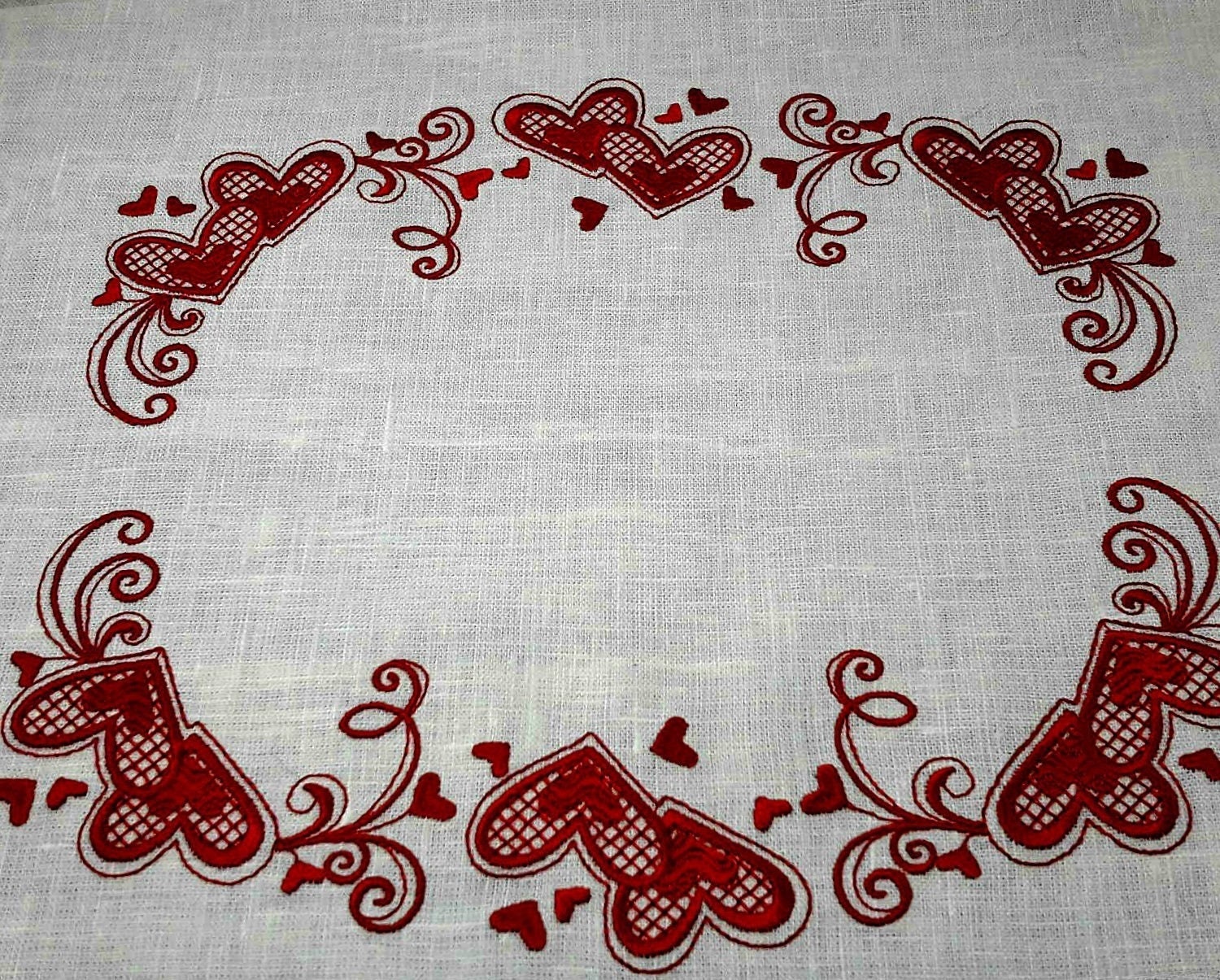 Machine Embroidery Design Hearts Ornaments for Valentines Day Instant ...