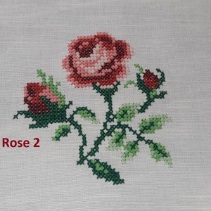 Small Roses Cross Stitch 2 Machine Embroidery Designs for 4x4 Hoop ...