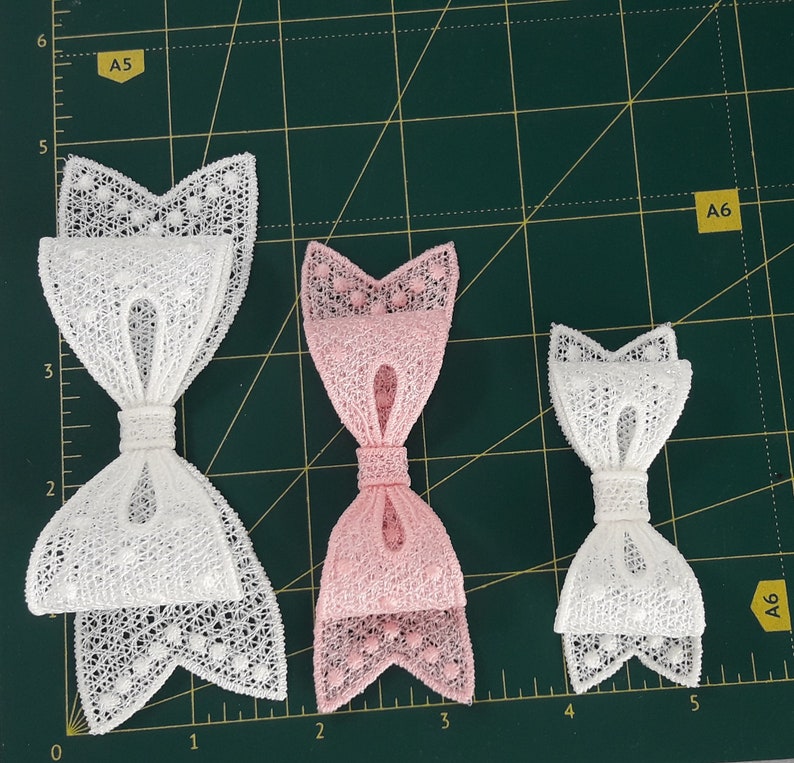 FSL Bows 3D Free Standing Lace Instant Download Machine Embroidery ...