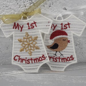 My 1st Christmas Machine Embroidery Design 4 Designs ( 2 Free Standing ...