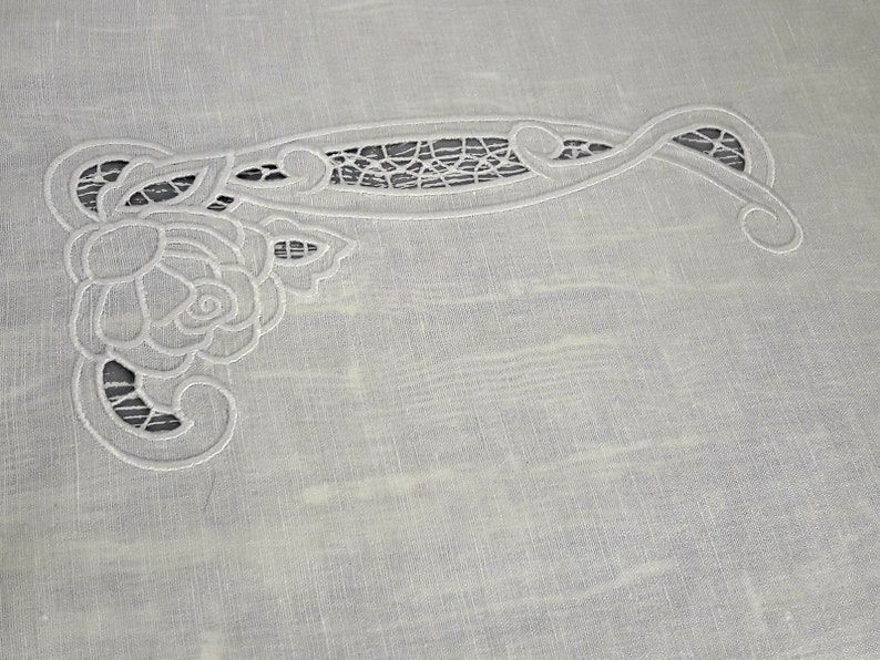 Cutwork Rose Corner Richelieu Machine Embroidery Design | Etsy