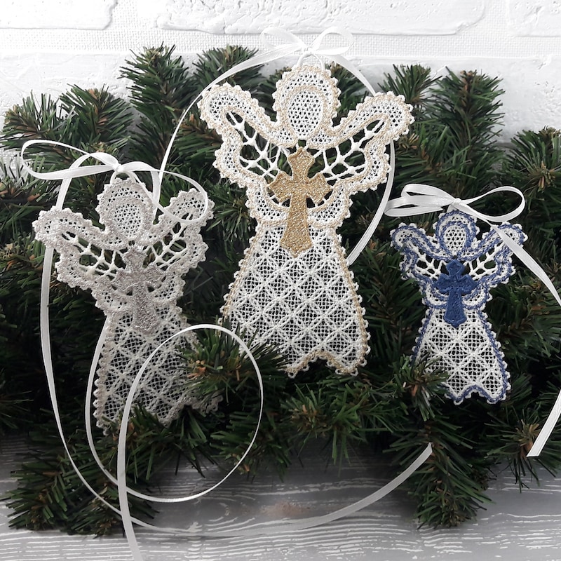 Baptism Lace Angels - Etsy