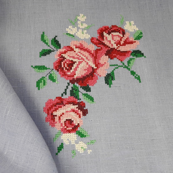 Rose Cross Stitch - Etsy