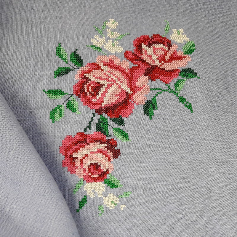 Needlepoint Oval Rose - Etsy