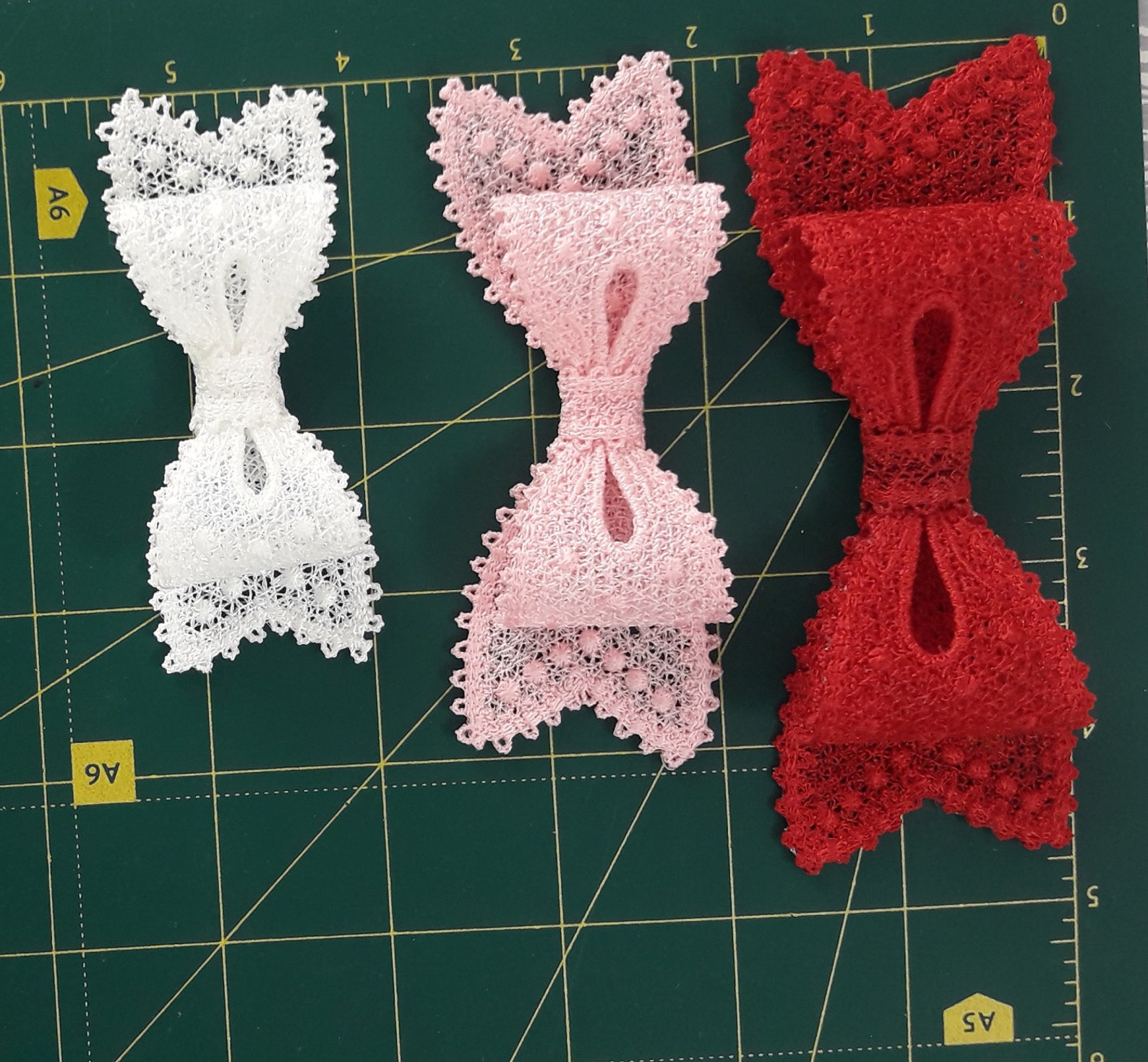 FSL Bows 3D Free Standing Lace Instant Download Machine Embroidery ...