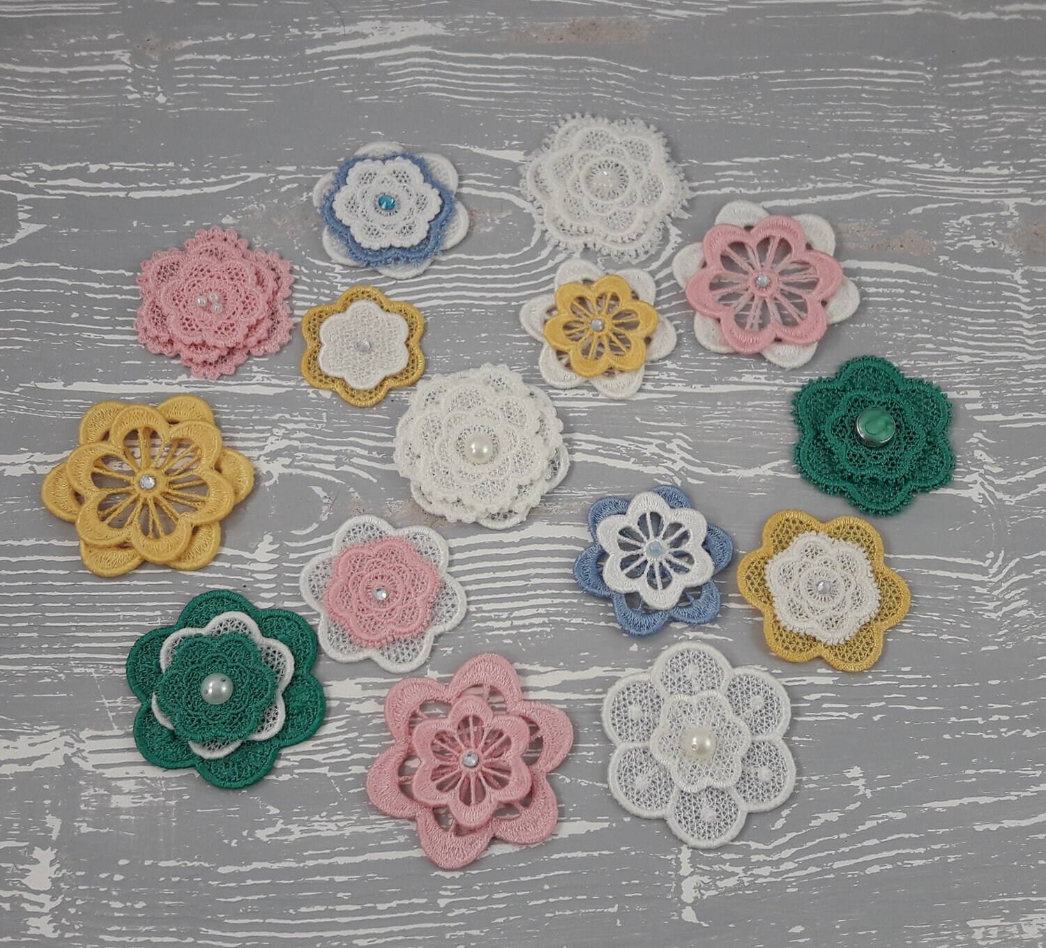 Mini Flowers FSL Free Standing Lace 4x4 Hoop Assorted Sizes - Etsy