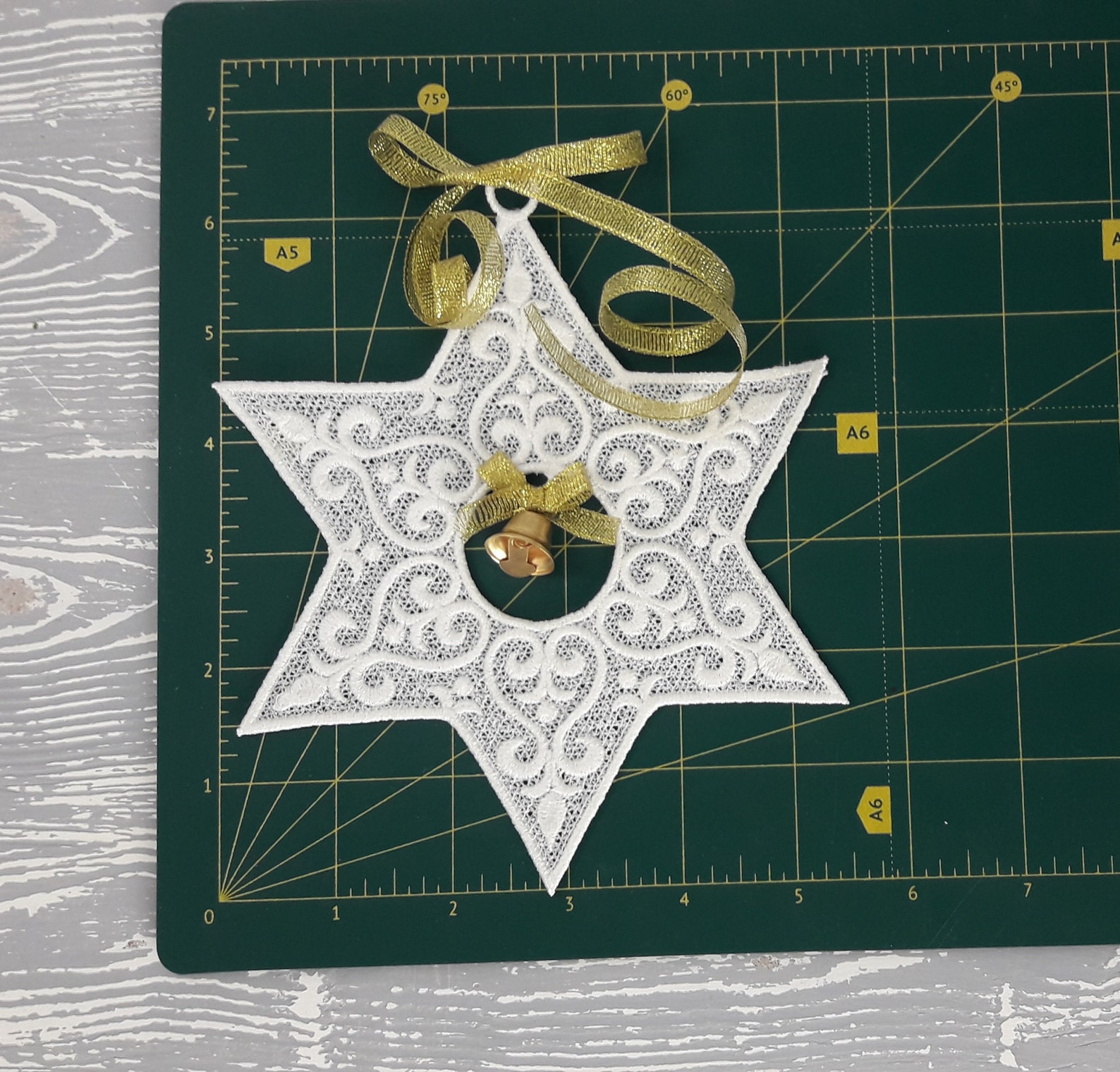 FSL Big Star Ornament Free Standing Lace Instant Download - Etsy