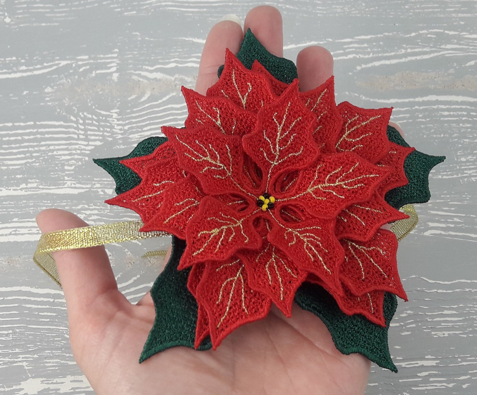 FSL 3D Big Poinsettia - Free Standing Lace Instant Download Machine ...