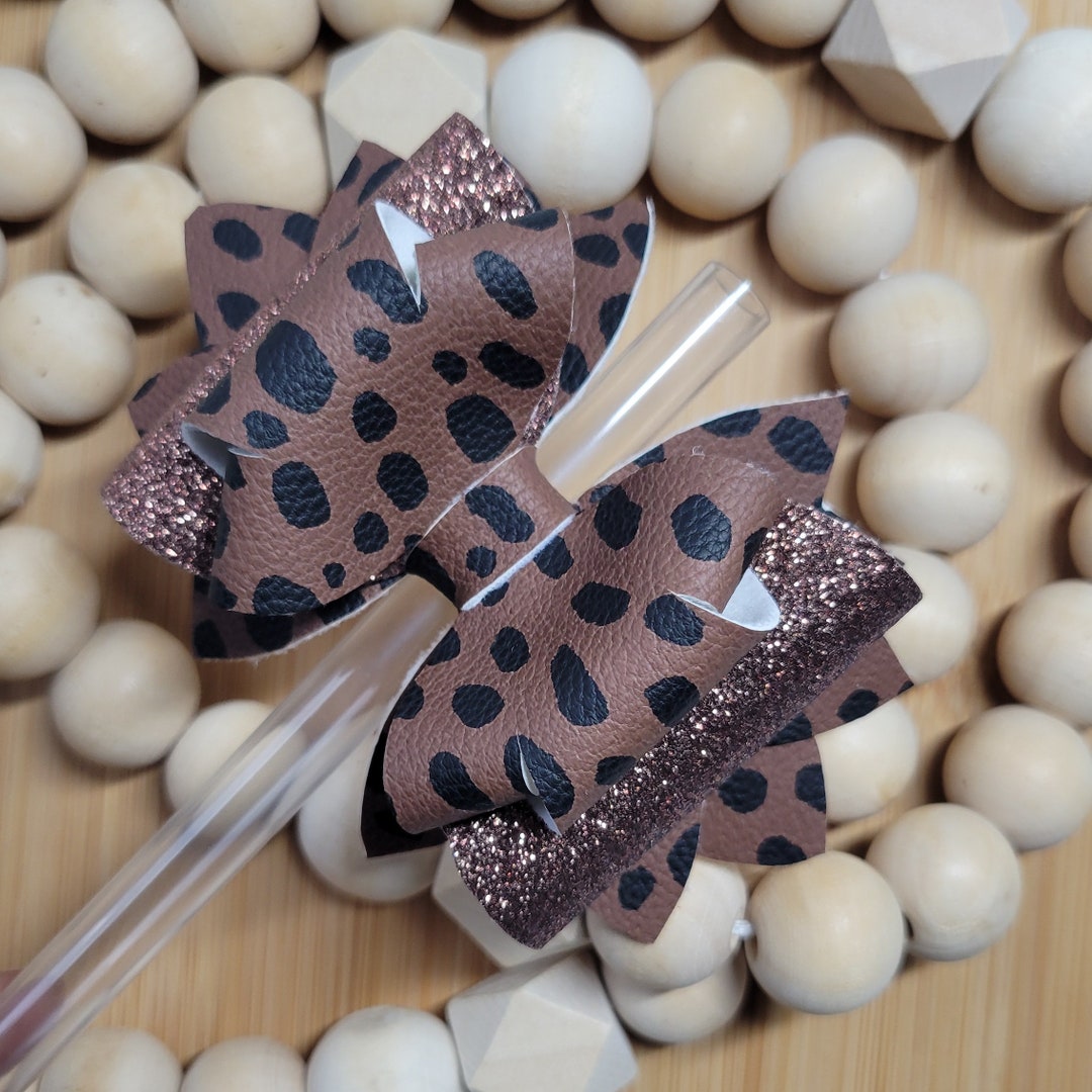 Chocolate Brown Straw Bow Topper, Stanley Bow Topper, Brown Fine ...