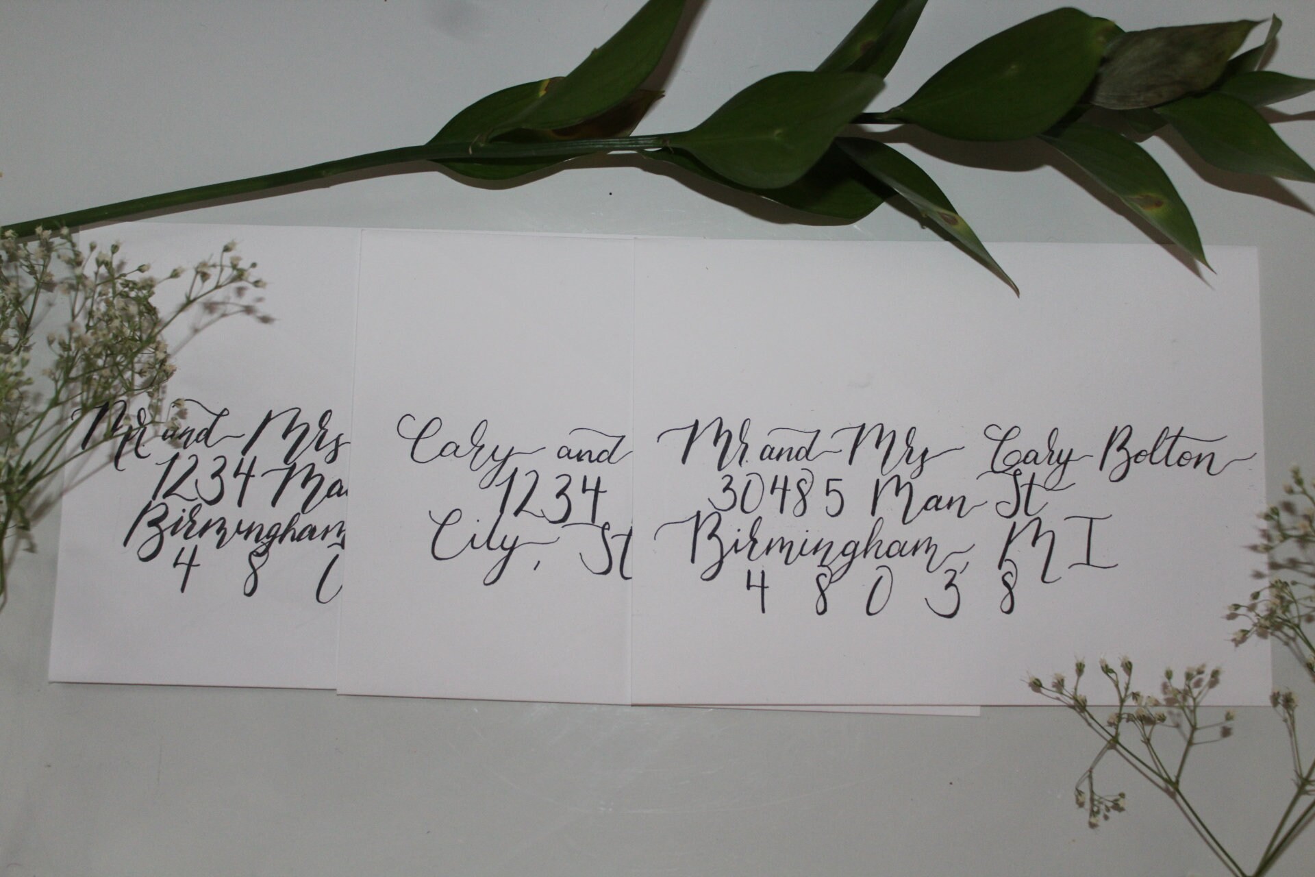 CUSTOM Calligraphy Address Lettering Modern Elegant Wedding Invitation ...